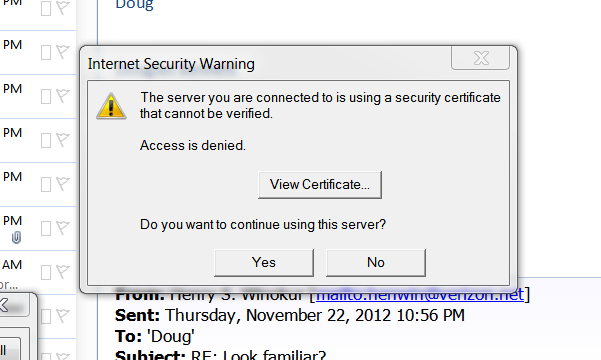 Topic: Outlook 2010 Internet Security Warning @ AskWoody