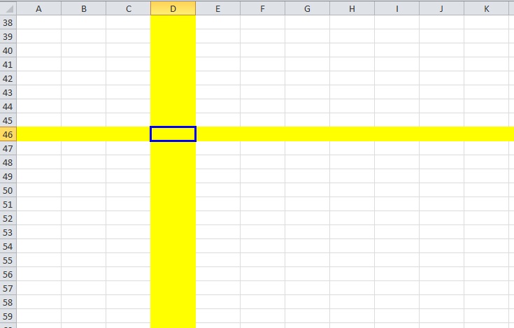 Topic: Highlighting cells to create extended cursor @ AskWoody