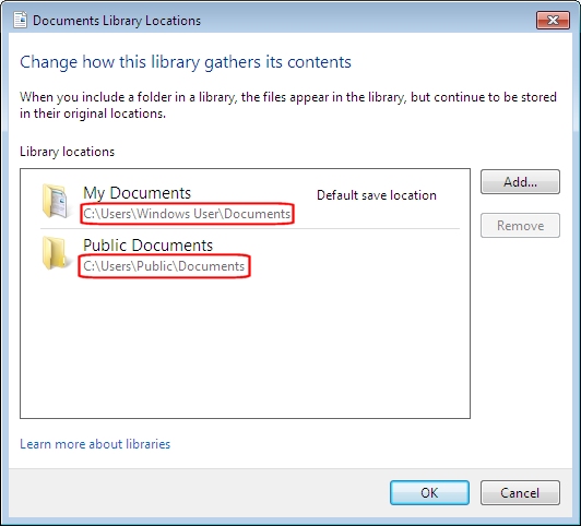 Topic: Difference between My Document folders in Win-7 @ AskWoody