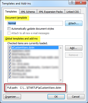 Topic: Adding Add Ins to Word and whether to save the changes to the ...