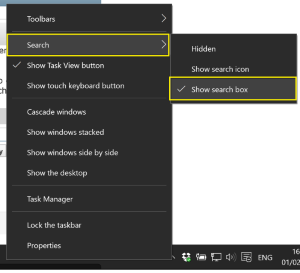 Topic: Windows 10 file search box @ AskWoody