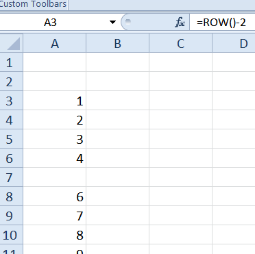 Topic: Auto numbering rows @ AskWoody