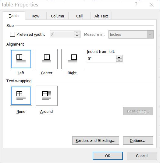 Topic: Determine width of tables in the entire Word Document @ AskWoody