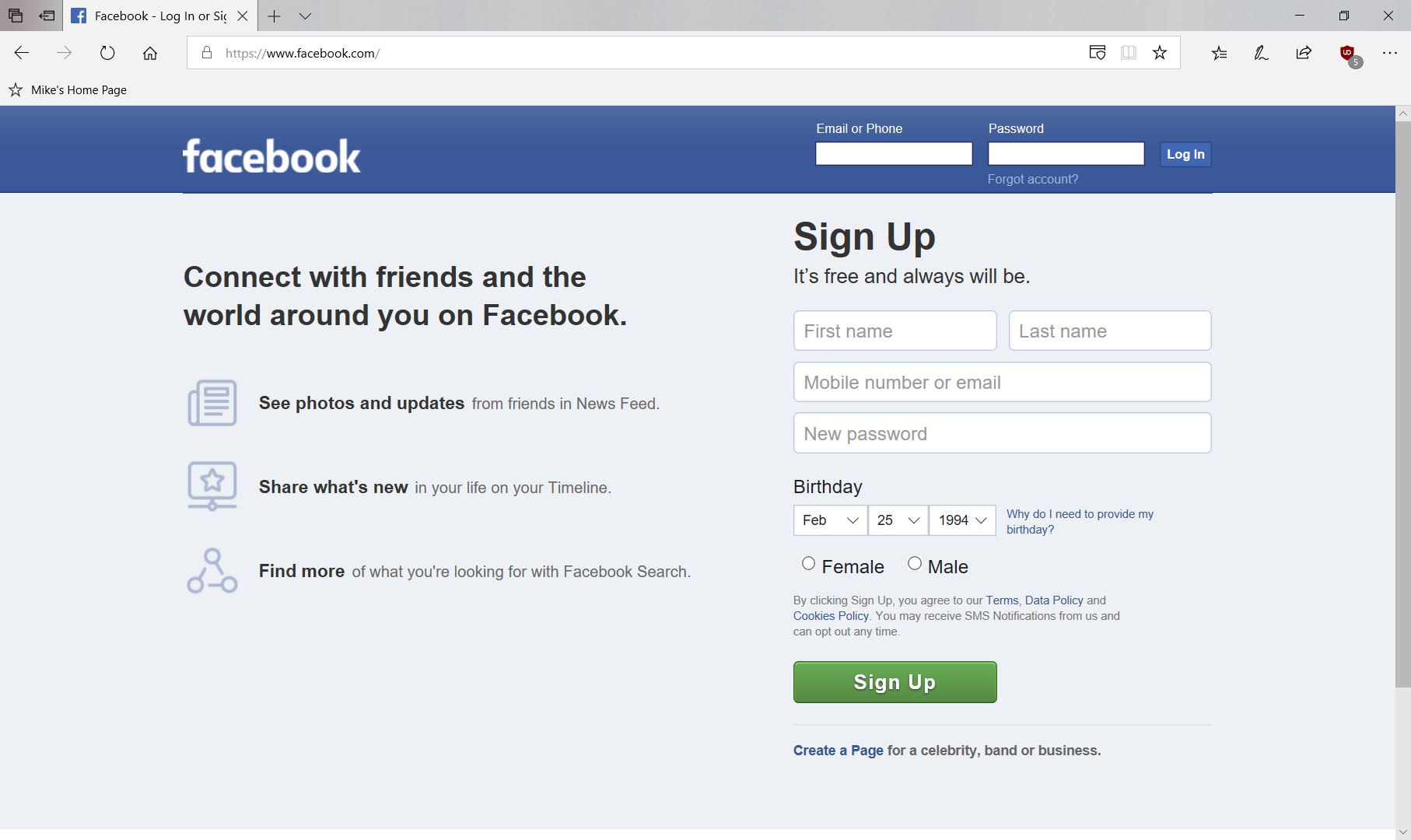Topic: How to get Chrome or Edge to show full page in Facebook @ AskWoody
