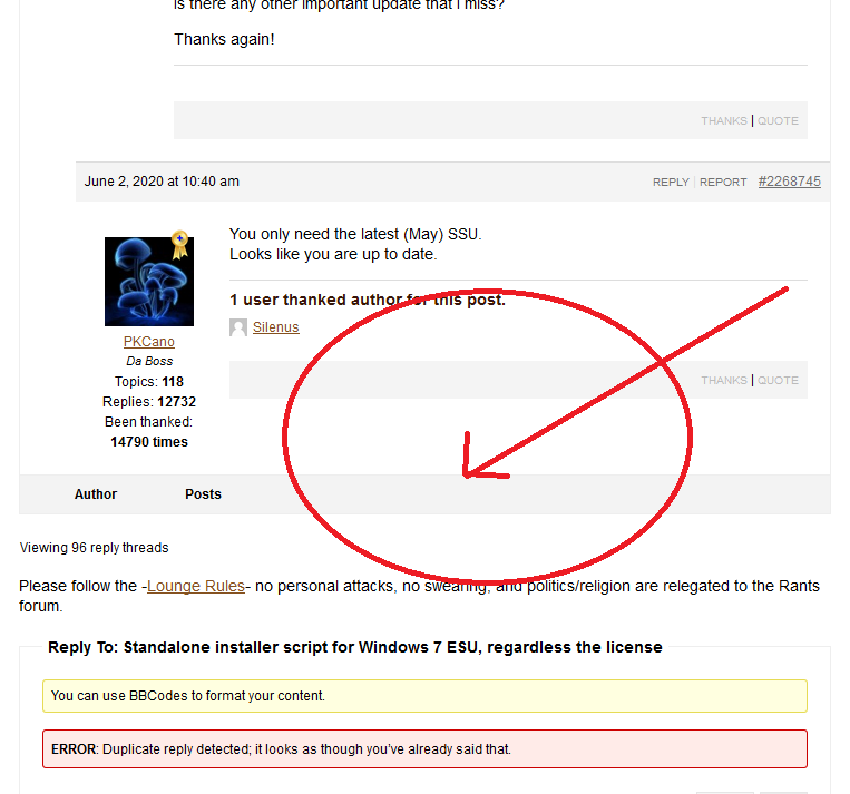 Topic: Forum software claims I already posted, but it’s not showing up ...