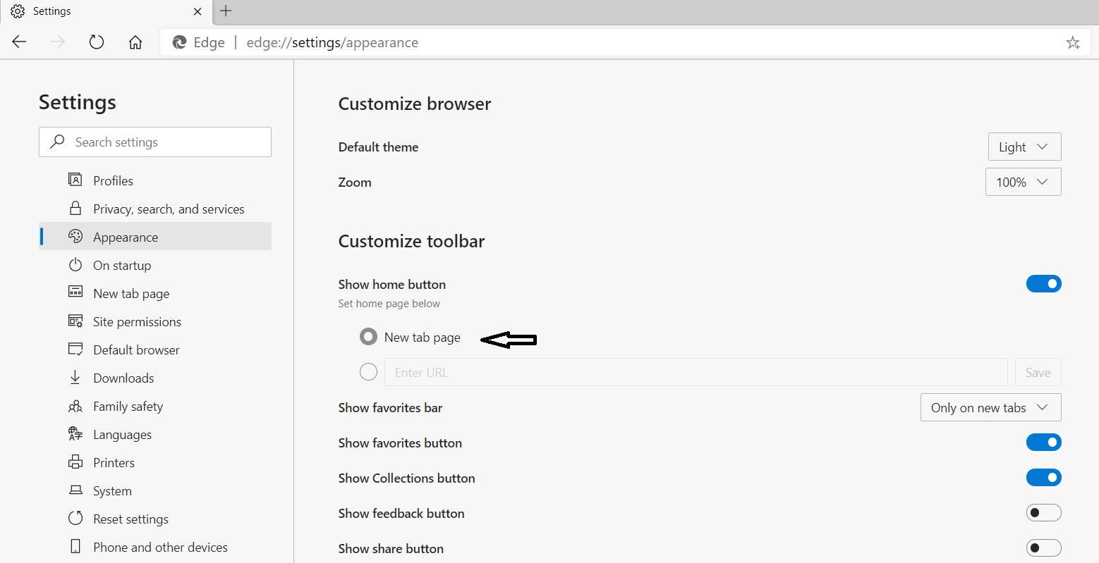 Enable Or Disable Preload New Tab Page In Microsoft Edge