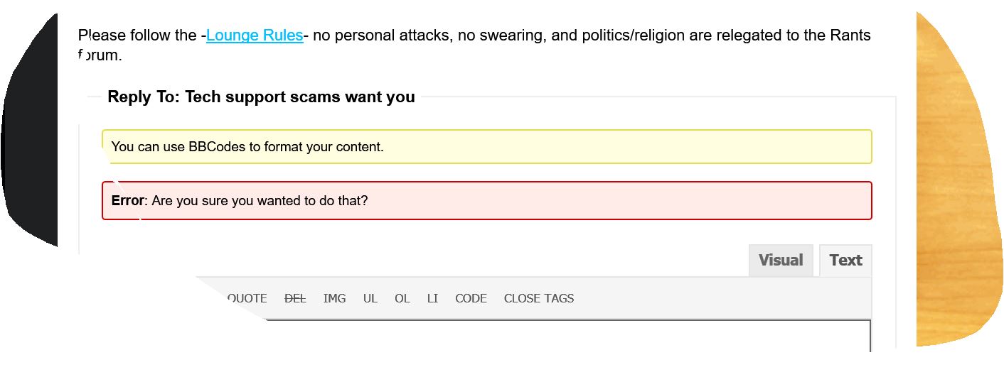 Topic: Error on submit @ AskWoody