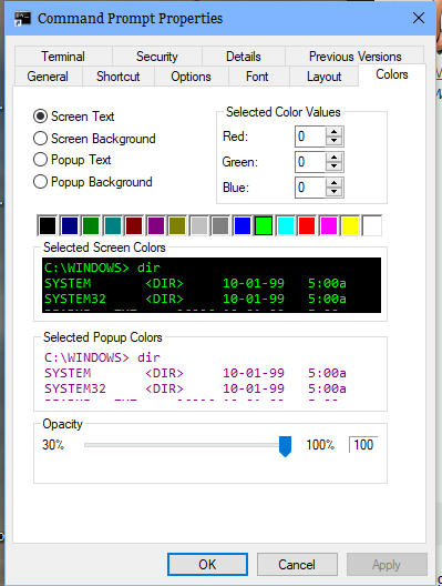 Topic: FYI: Win 10 Pro 21H1 and Colors in Command Prompt Windows @ AskWoody