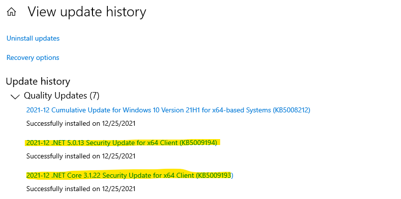 Topic: Why doesn’t Microsoft update .NET 5.0 / 6.0 with WU ? @ AskWoody