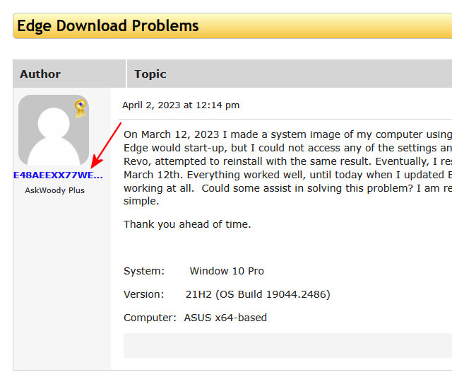 Topic: Limit number of characters in forum user names @ AskWoody