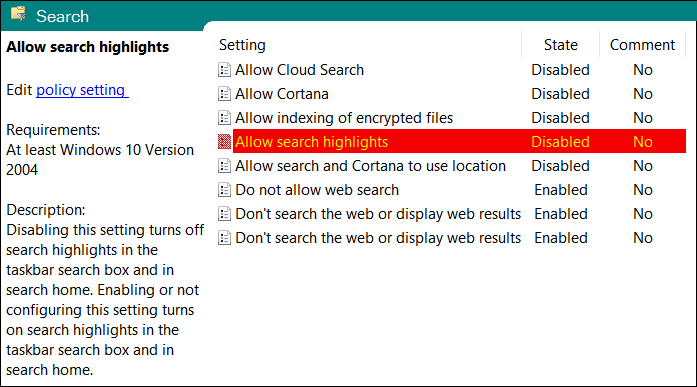 Topic: How to get rid of Trending Searches in Search bar? @ AskWoody