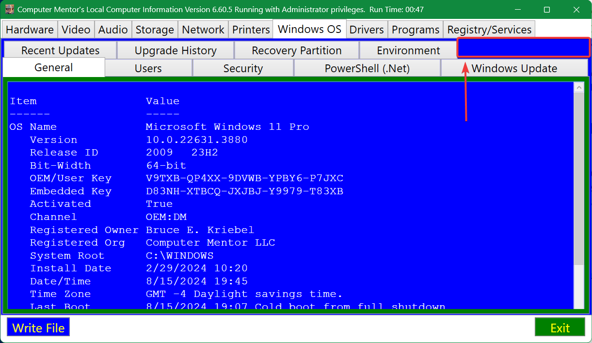 Topic: CMsLocalPCInfo.ps1 (trials and tribulations) @ AskWoody