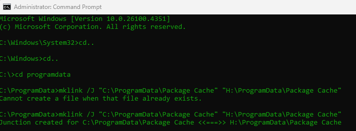 Topic: How to move 10GB of data in C:\ProgramData\Package Cache ? @ AskWoody