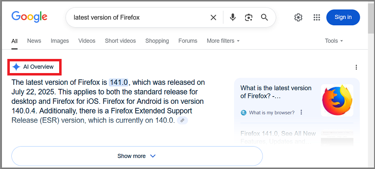 Topic: Google search results without AI @ AskWoody