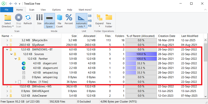 Topic: $Windows-BT folder in Win11 – about 25 GB of r-o and hidden ...