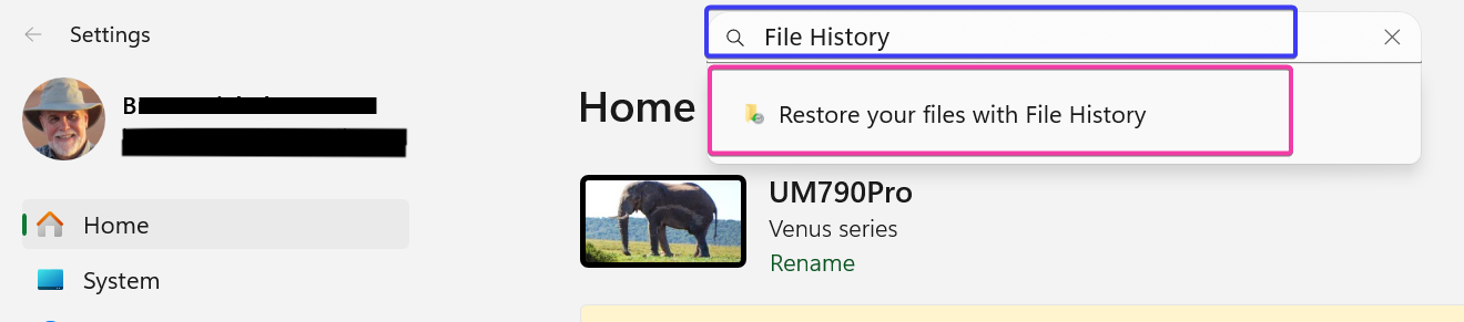 Topic: File History in Win 11 24H2 @ AskWoody
