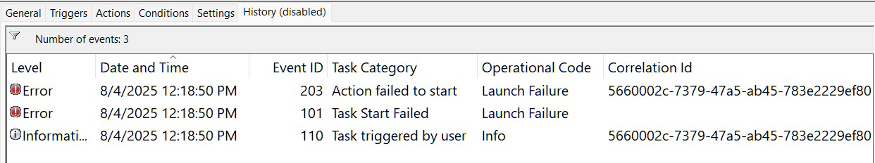 Topic: HWiNFO.exe not runable from Task Scheduler @ AskWoody