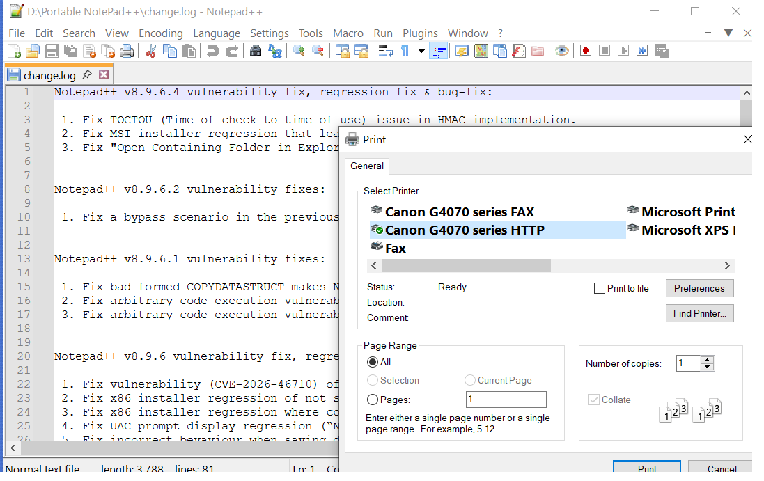 Topic: System Print Dialog is broken @ AskWoody